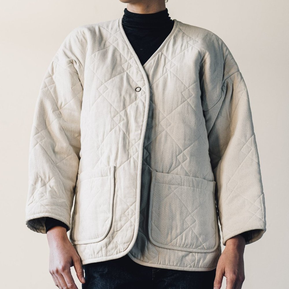 Micaela Greg Diamond Quilted Jacket Cream - Gem